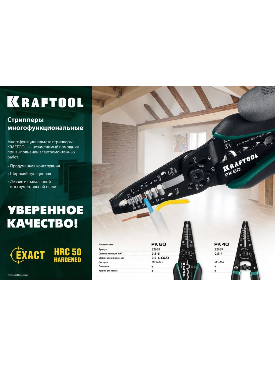 PK-40, 0.5 - 4 мм2, многофункциональный стриппер