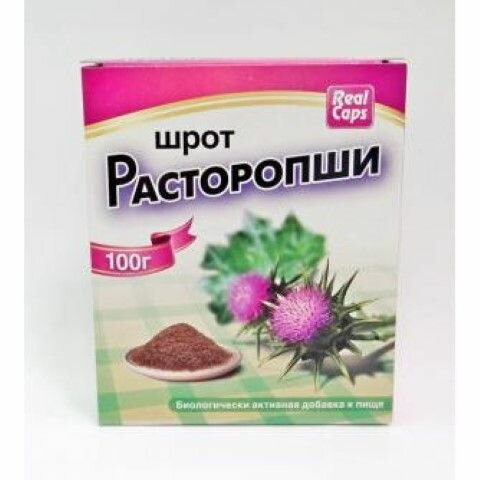 Травяной сбор RealCaps измельченная расторопша шрот, 100 г