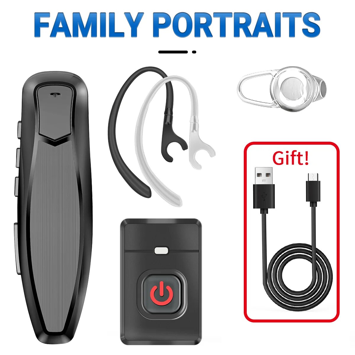 ABBREE Беспроводная Bluetooth гарнитура для рации, Standard