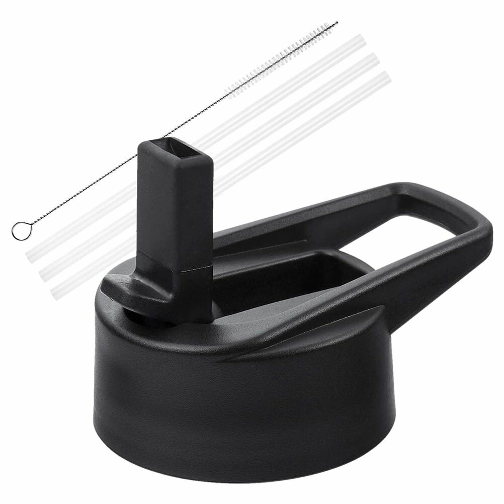 Крышка с трубочкой, совместимая с широким горлом бутылки для воды Hydro Flask, сменная крышка с трубочкой для удобства питья и предотвращения протечек