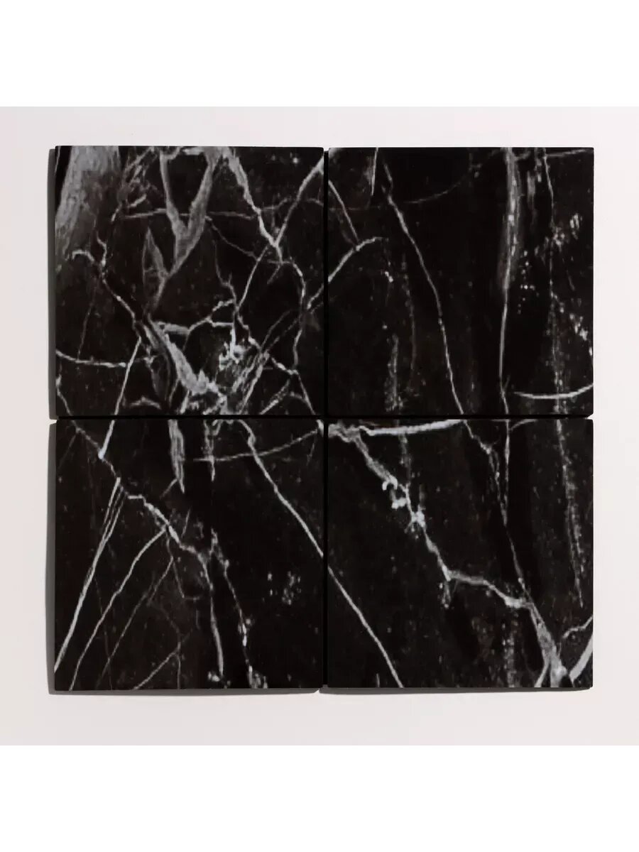 Панель самоклеящаяся 30*30см мягкая мрамор черный