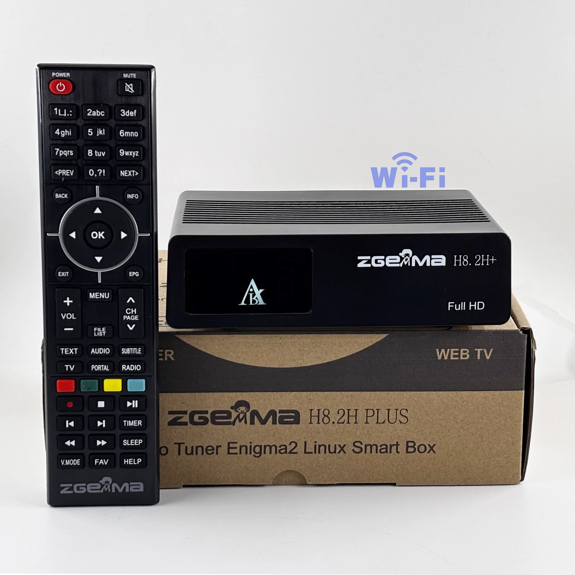 ZGEMMA H8.2H+ DVB T2/C + DVB S2 спутниковый + наземный/кабель H.265 декодер спутникового телевидения со встроенным Wi-Fi