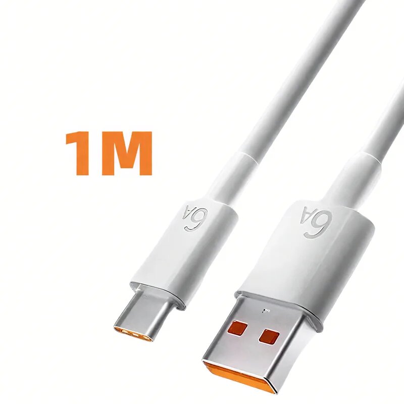 120 Вт 4-портовое зарядное устройство USB типа C, кабель для быстрой зарядки данных, 1M 6A Cable