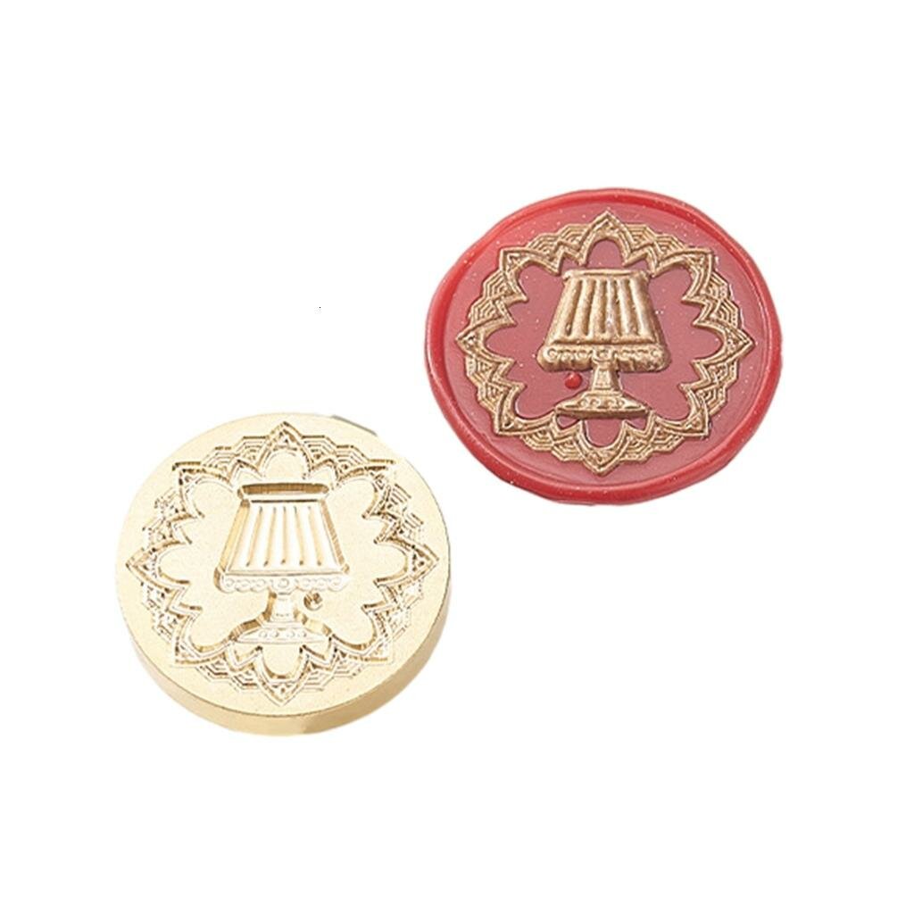 Штамп, Серия Retro object Противопожарная Краска Seal Латунная Головка Уплотнения-Настольная Лампа