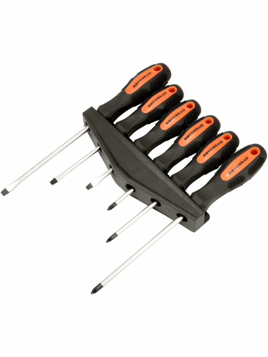 Набор отверток 6 предметов с круглым стержнем, АвтоDело (30770)