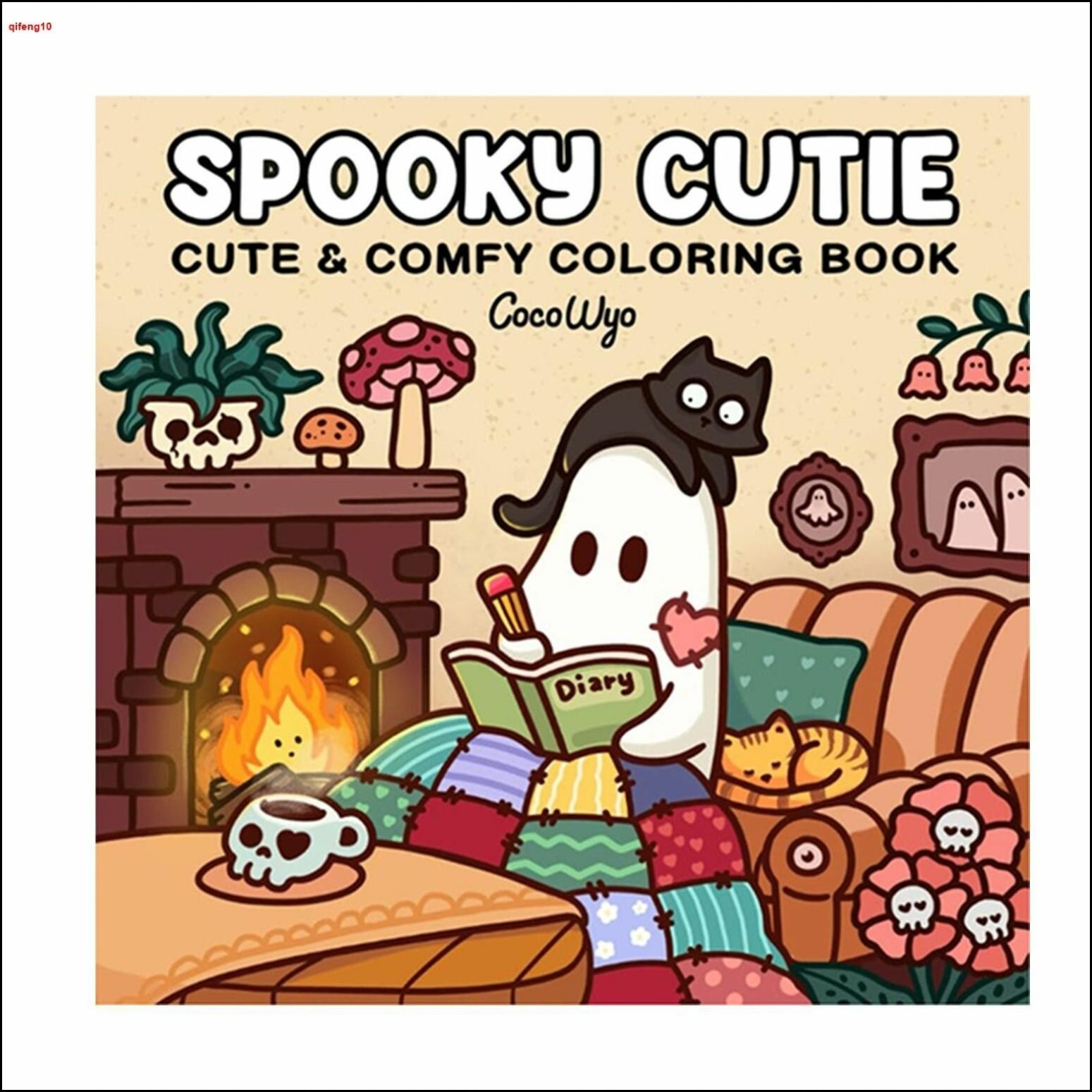 Раскраска антистресс для детей и взрослых "spooky cutie coloring book"