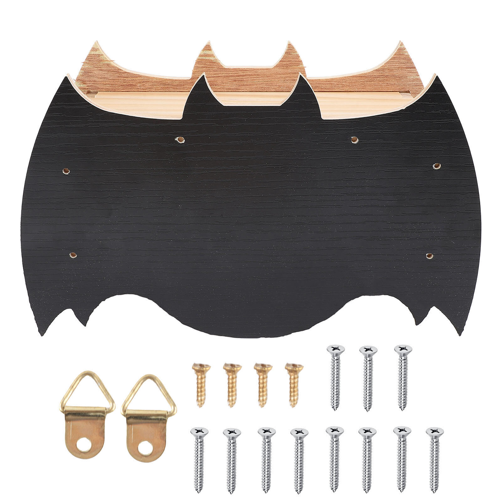 Домик для летучих мышей, деревянный домик ручной работы, устойчивый к атмосферным воздействиям, простой в установке, ящик для летучей мыши в форме летучей мыши для зимы на открытом воздухе