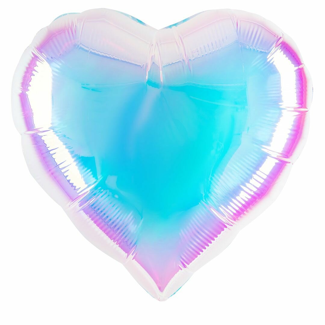 Шар воздушный Falali Сердце, надув воздухом, зеркальный, хамелеон, 18' 46 см