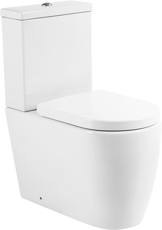 Унитаз-компакт напольный BelBagno Marino BB105CPR BB865SC с микролифтом, безободковый, глянцевый белый