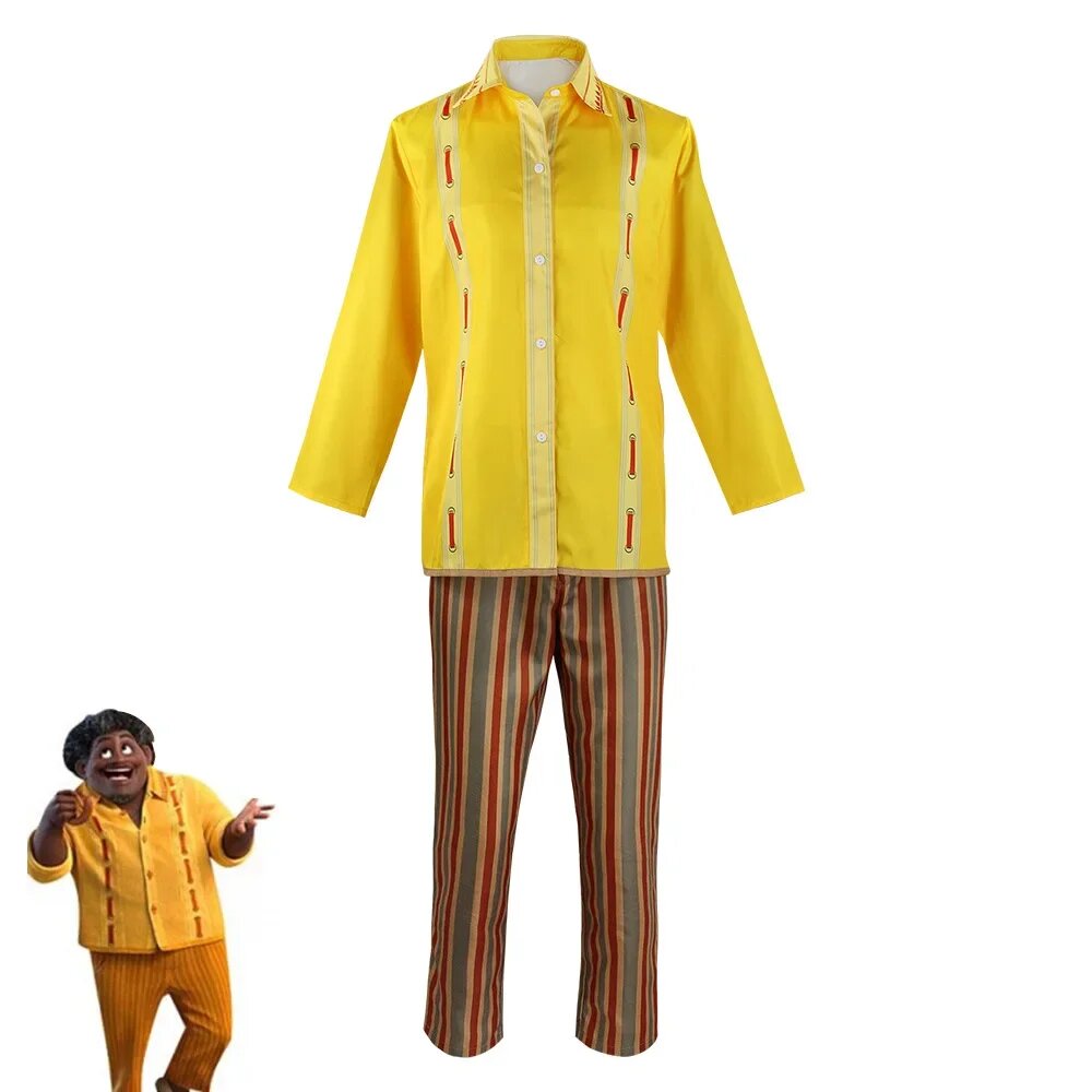 Косплей костюм Encanto Мирабель, Антонио, Изабелла, Пепа, Камило, Бруло, полиэстер Желтый, L, 00O