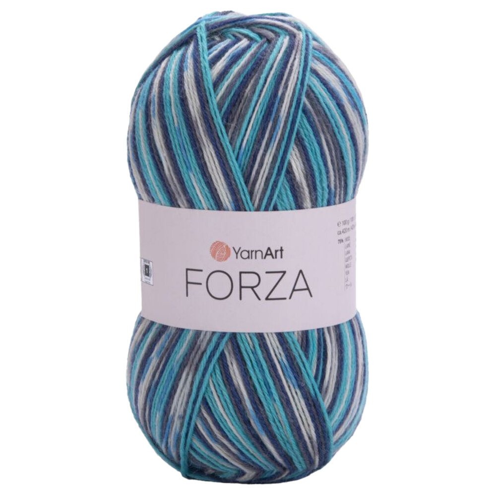 Пряжа для вязания Yarnart Forza 2514 бирюзовый 1 моток 100 гр/420 м 75% шерсть, 25% полиамид