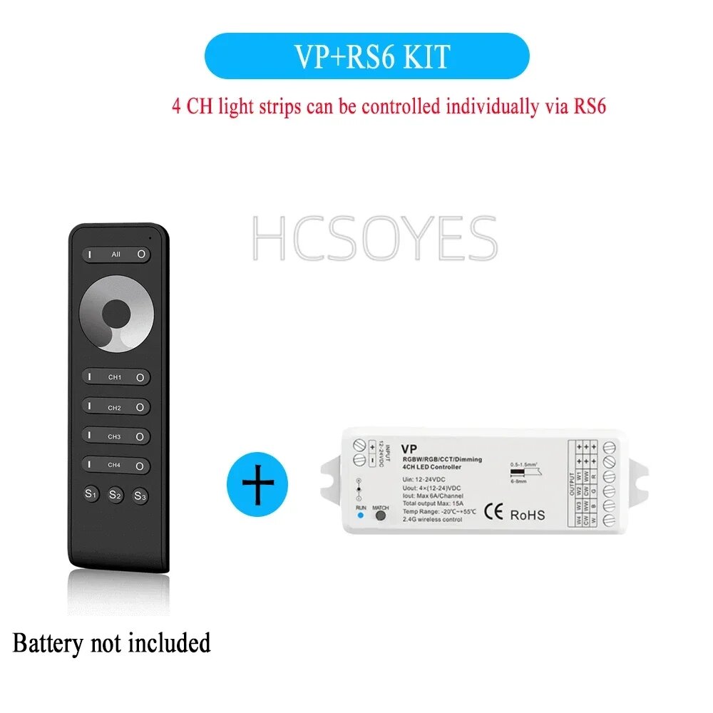 VP+RS6 Kit 4 CH RGB светодиодный контроллер для лент