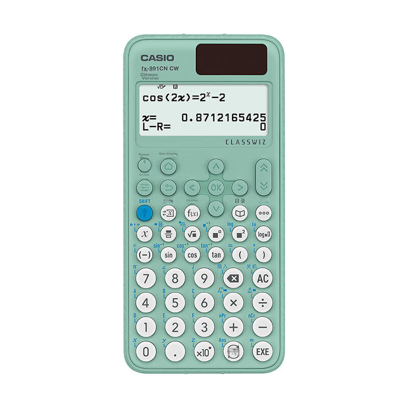 [Super Popular] Casio (CASIO) Fx-991CN CW Scientific Calculator Upgraded Version for College, Biology, Physics, Chemistry, Student Competitions, Exams, Mint Green