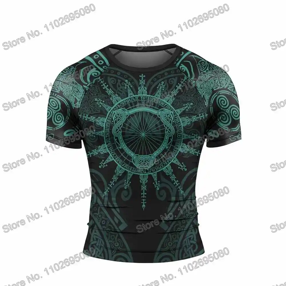 Vikings 3 Рашгард для серфинга из полиэстера и спандекса для мужчин 4XL, 9