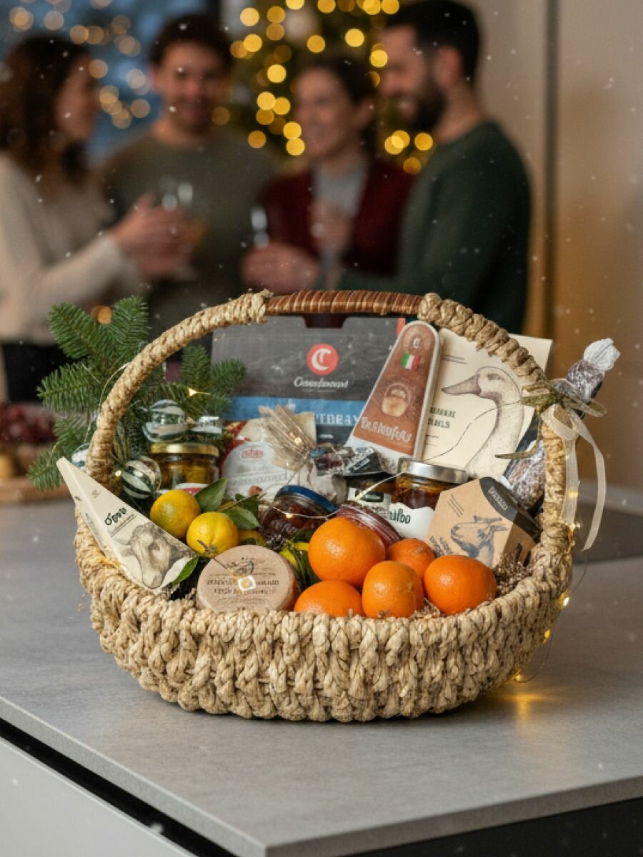 Подарочная корзина продуктов "Премиум"