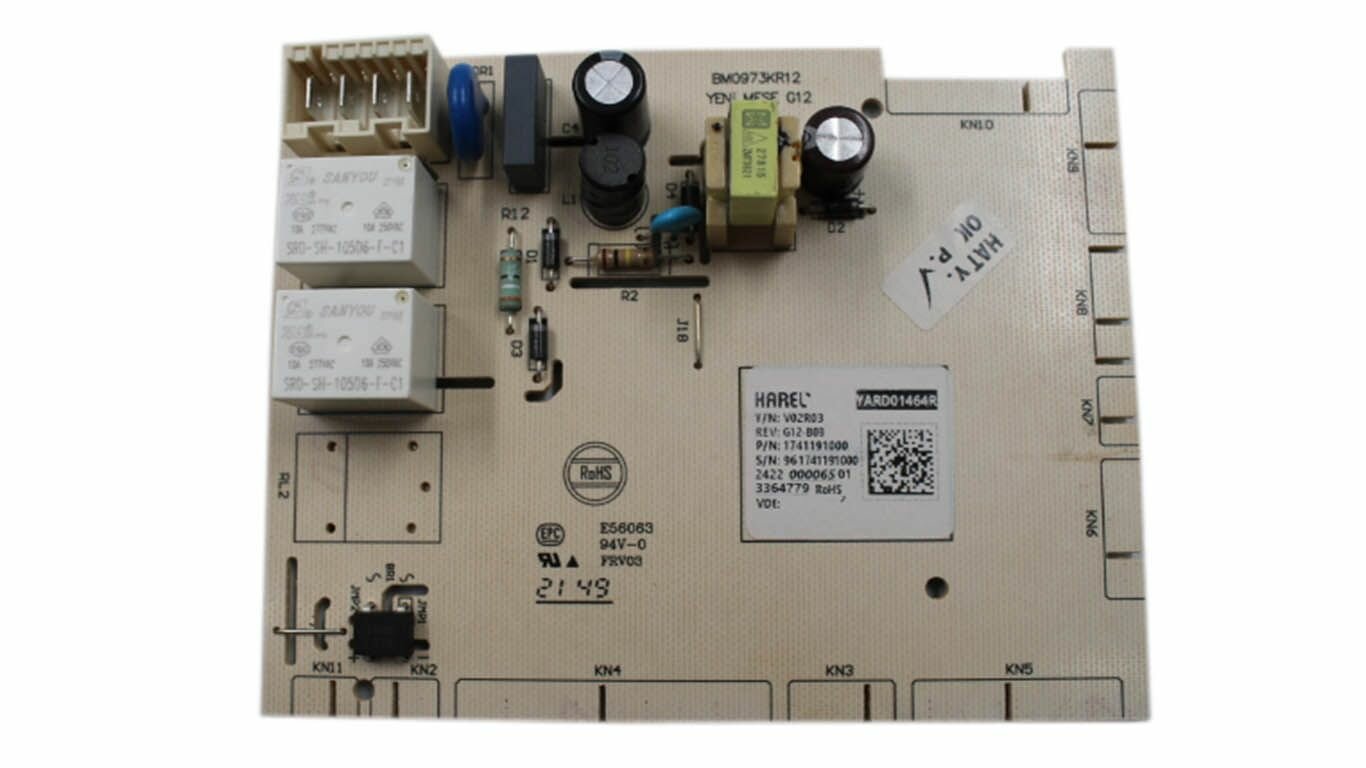 Плата для посудомоечных машин Beko 1741191000 (информация на плате: V02R03, G12-B03, информация на корпусе: 1510150075,1510154930, 7677608335)