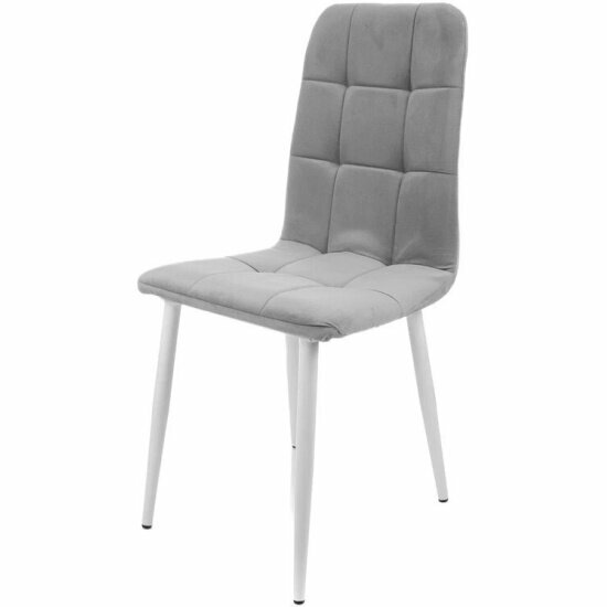 Стул обеденный M-group леон классика, серый, белые ножки