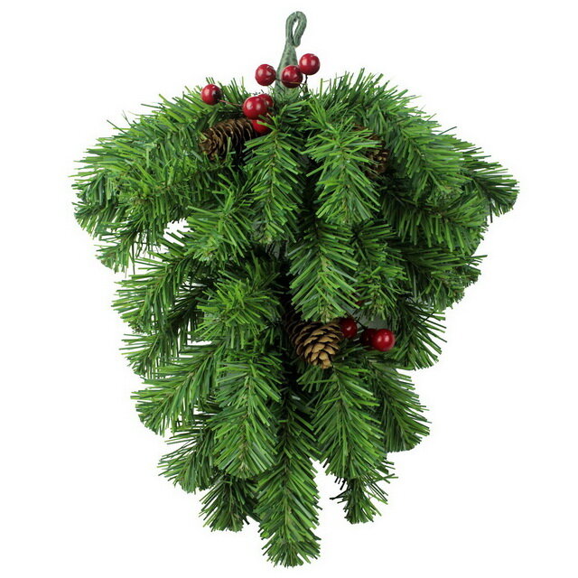 Хвойное украшение Капля Розалинд 60 см, с ягодами и шишками, ПВХ, Beatrees, К2-60