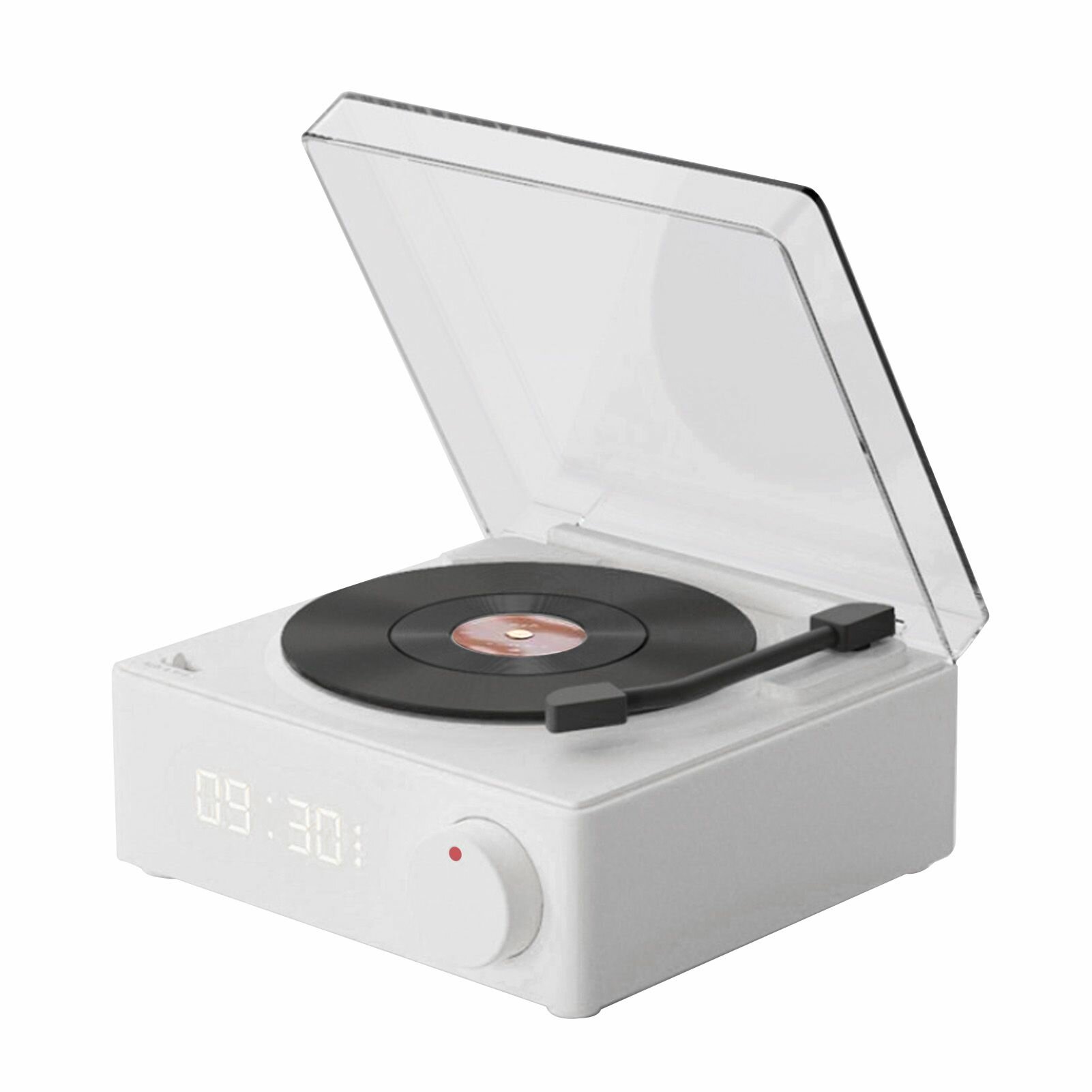 BT-проигрыватель с будильником, 3 режима, Hi-Fi, для спальни, белый