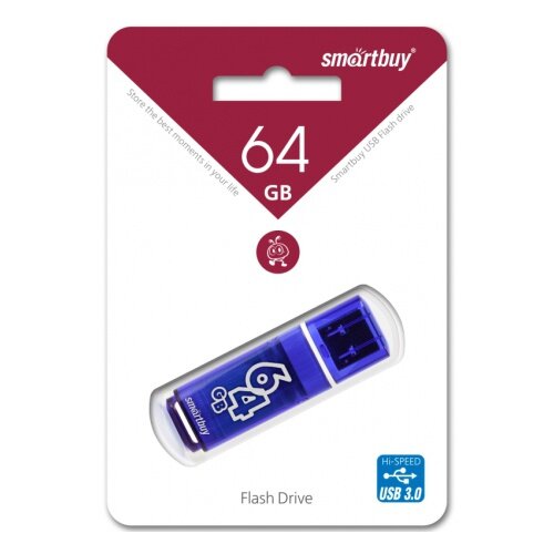 Флешка USB флеш карта (SB64GBGS-DB) 64GB GLOSSY SERIES DARK