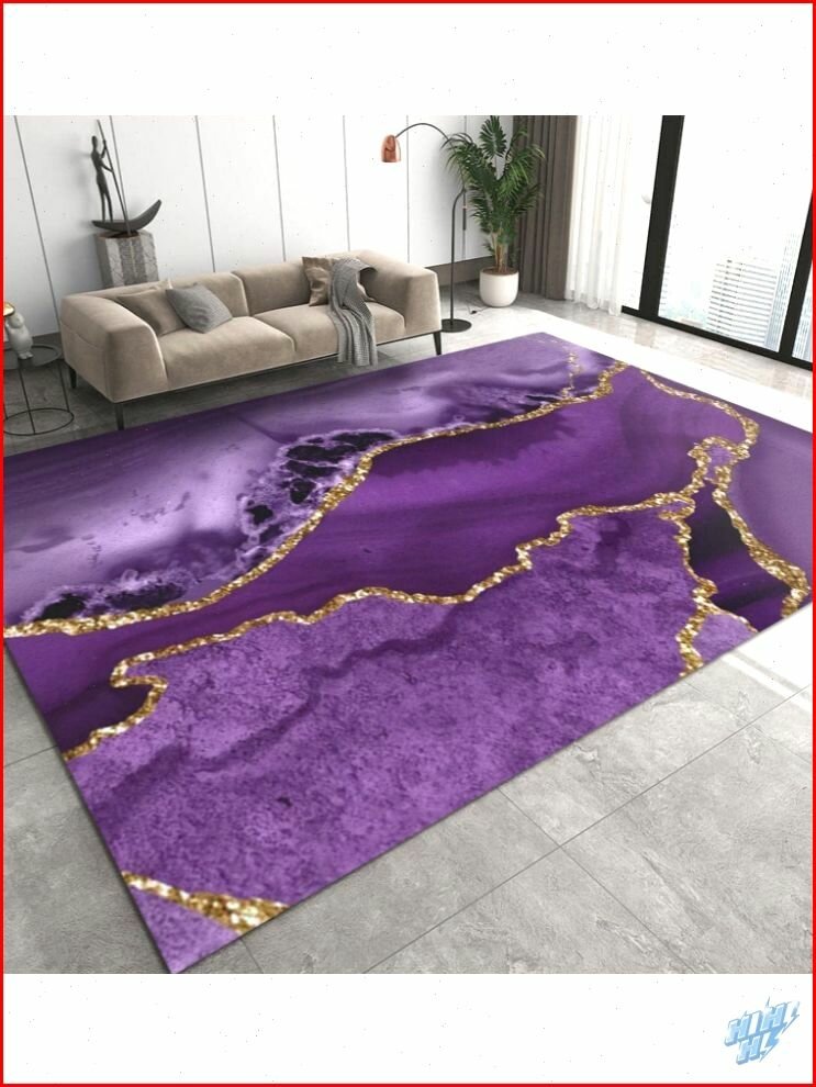 Ковер фиолетовое море цветов, 1.4 x 2 м