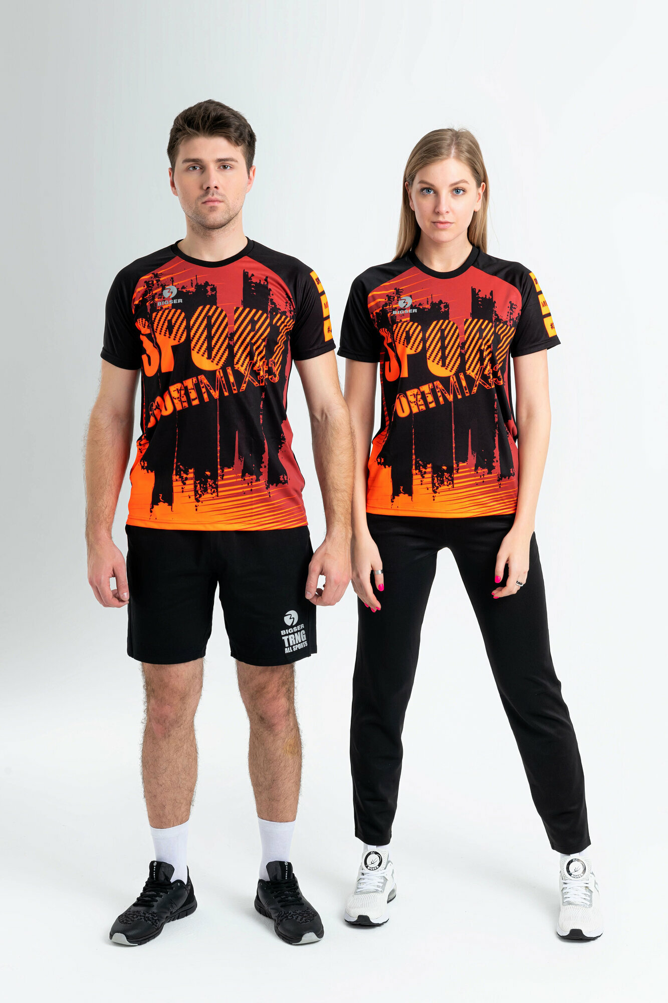 Футболка спортивная SPORT MIX #3, Хлопок 95%, Лайкра 5%