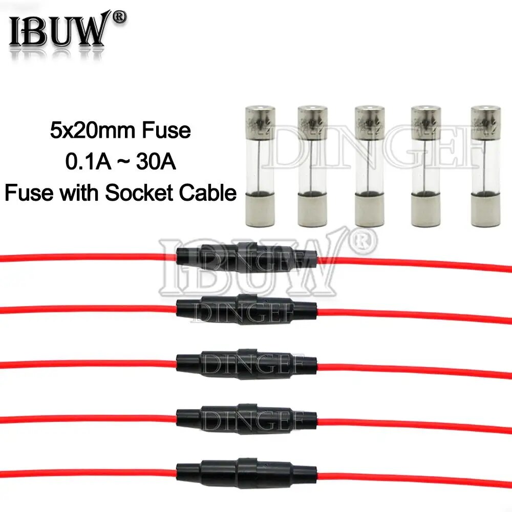 Держатели предохранителей 5x20 мм (10 шт.) 3A