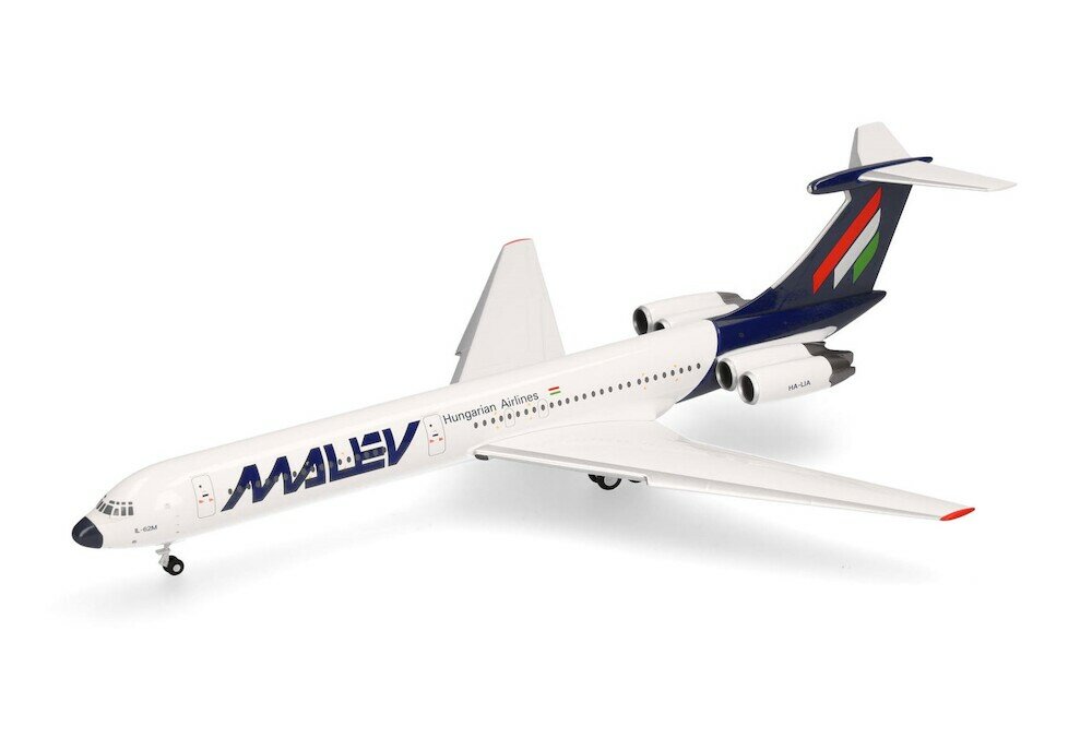 Herpa (Херпа) Модель самолета Ильюшин Ил-62М Malev - Hungarian Airlines