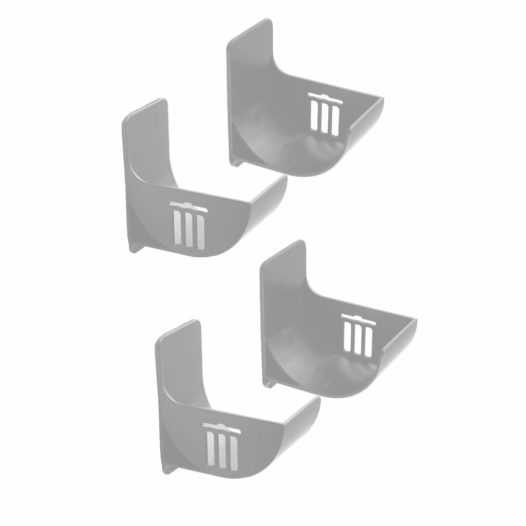 4 кронштейна для хранения без перфорации-серый