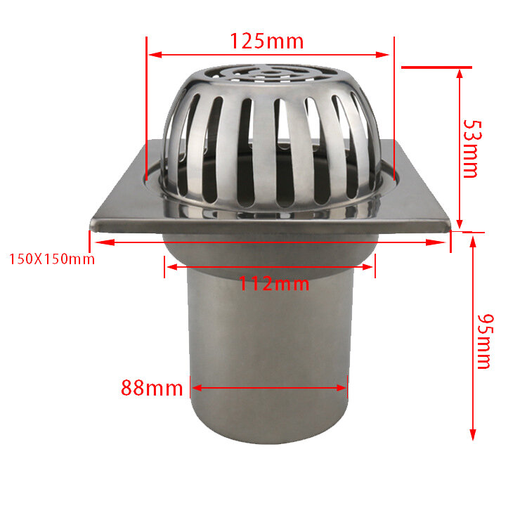 88-203MM пол/открытая крыша дренаж Садовая антиблокирующая напольная сливная крышка, антиблокирующая