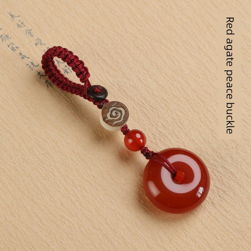 Агатовый нефритовый брелок с пряжкой безопасности, подвеска для ключей от машины для мужчин и женщин, пара,