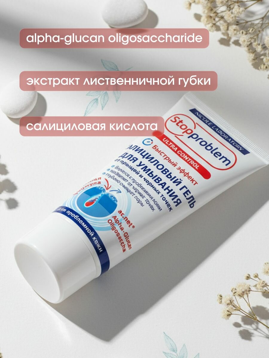 Салициловый гель для умывания от прыщей и черных точек, 150 мл