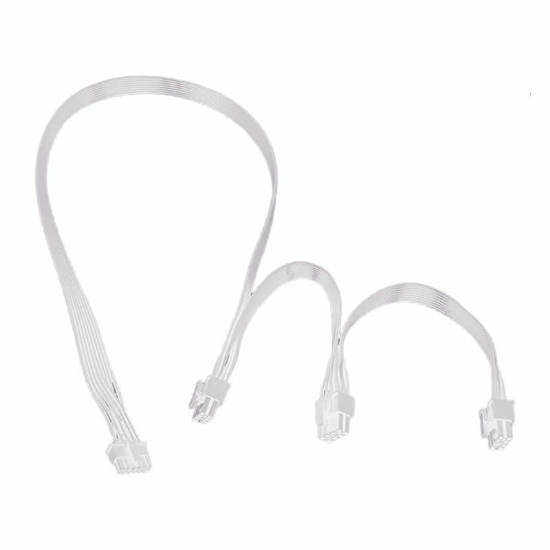 Многофункциональный кабель питания 16Pin в три 8Pin, прочная конструкция из ПВХ для GPU RTX3090 и RTX4090, Белый