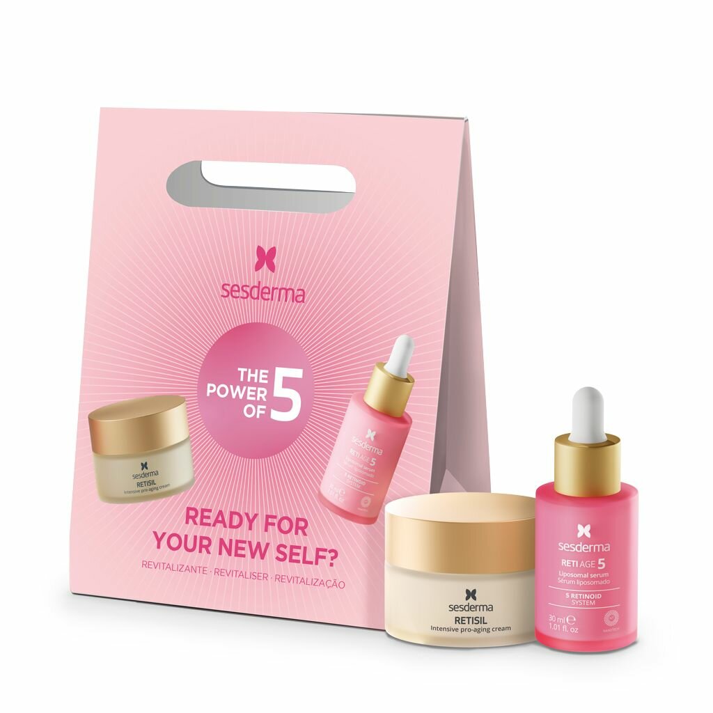 SESDERMA: промонабор: Крем RETISIL Intensive pro-aging,50мл+Сыворотка RETI-AGE 5 SERUM,30мл