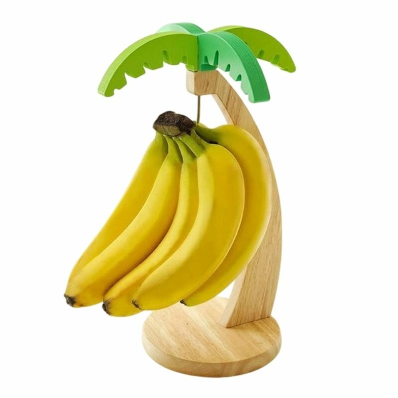 Деревянная подставка для бананов, бытовая стойка, стеллаж хранения фруктов в гостиной, имитационная вертикальная из листьев