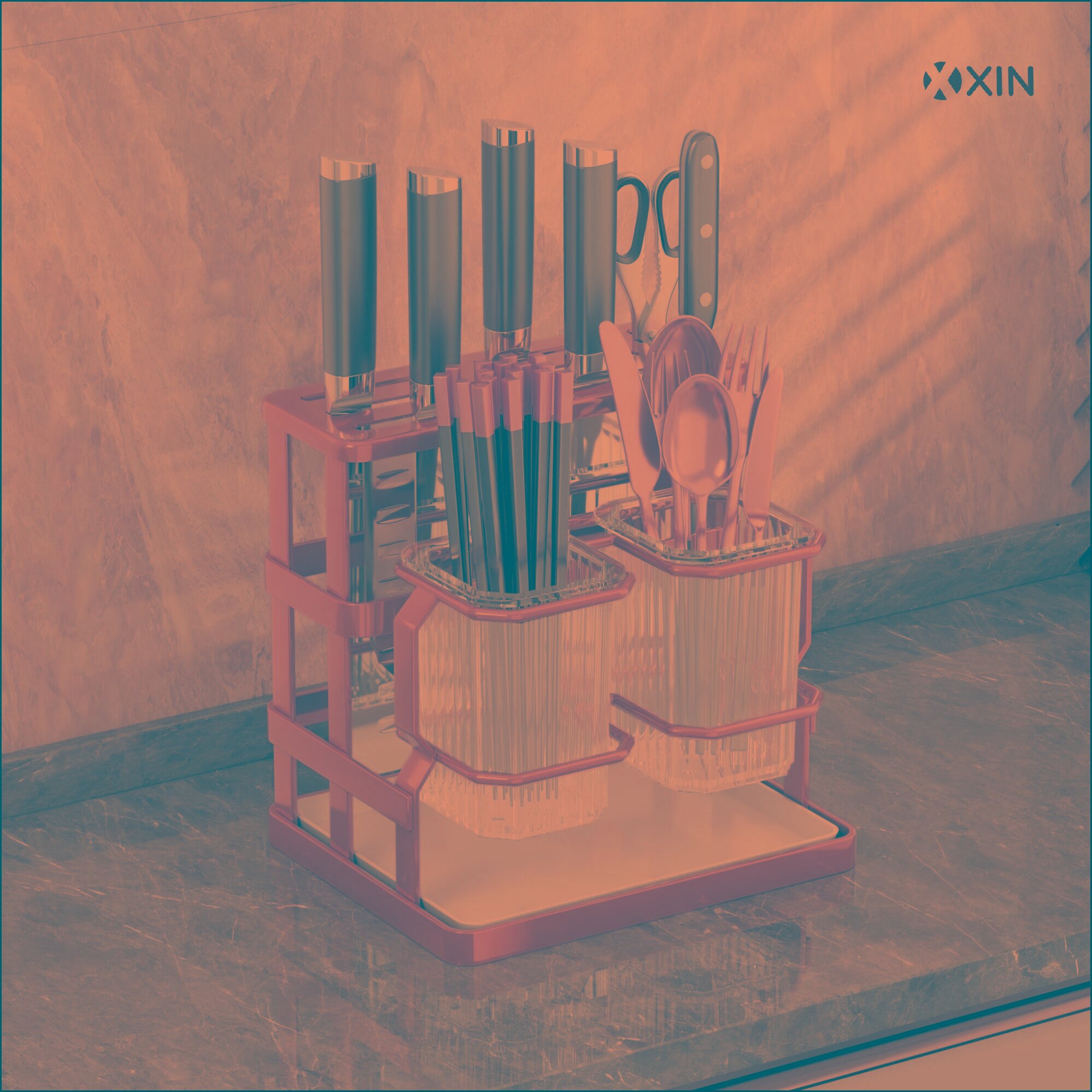 Подставка под столовые приборы кухонная органайзер для кухонных аксессуаров