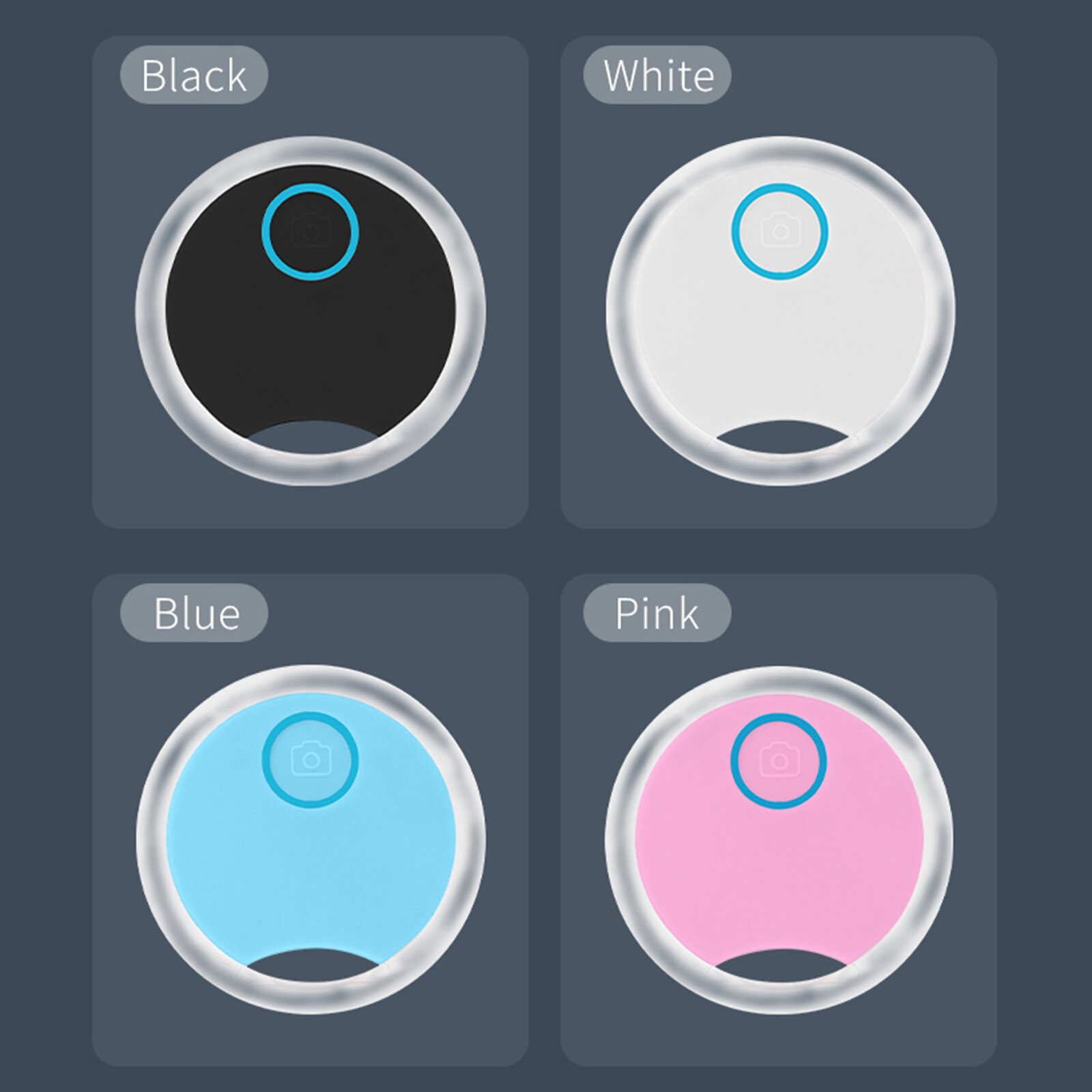 Беспроводной GPS-трекер для домашних животных, ключей, сумок, кошельков, приложение для управления, локатор предметов, селфи-камера, совместимая с телефонами iOS/Android, белый