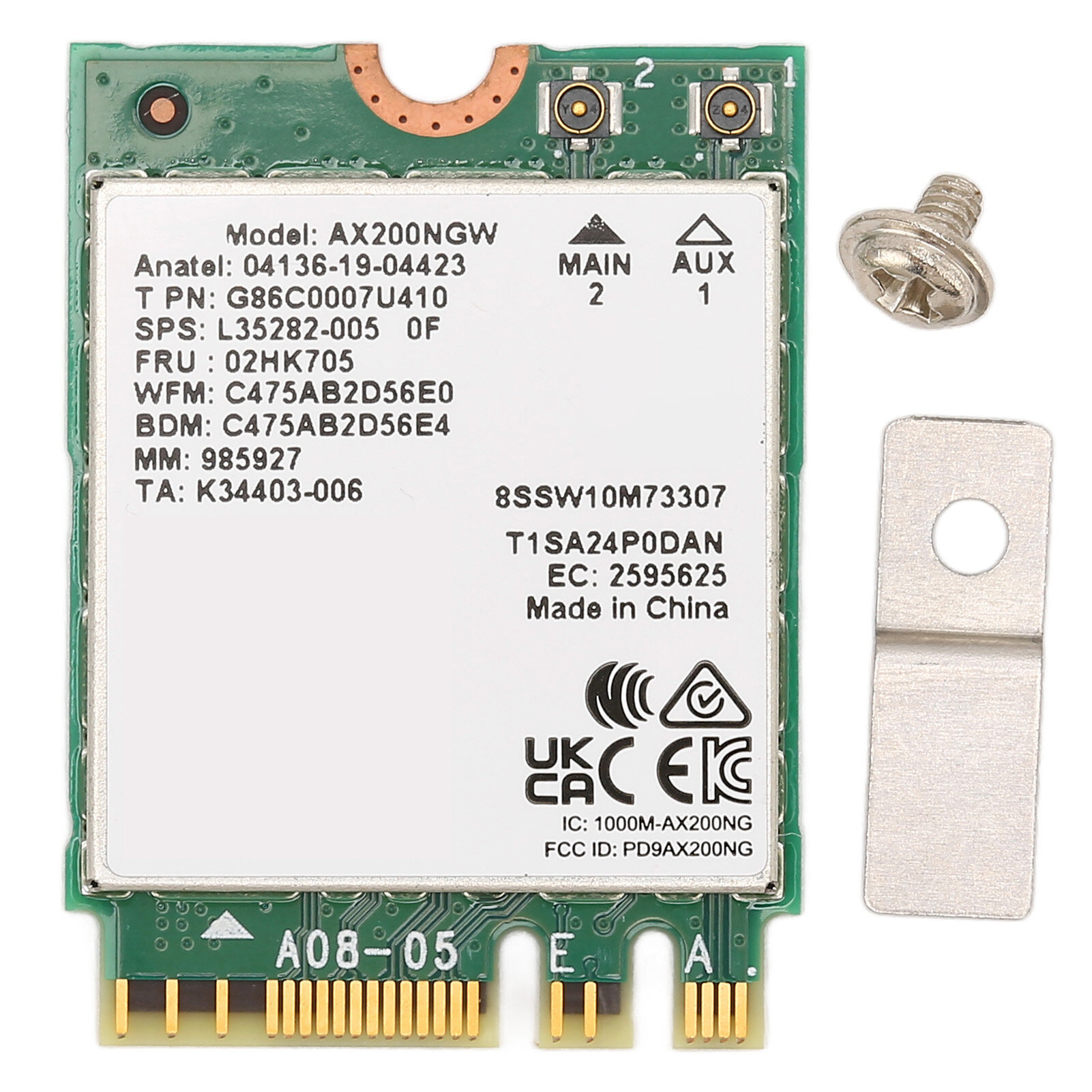 NGFF Network Card WiFi6 Bluetooth 5.1 2,4G 574 Мбит / с 5G 2400 Мбит / с двойной беспроводной беспроводной для Windows 10 11 64bit