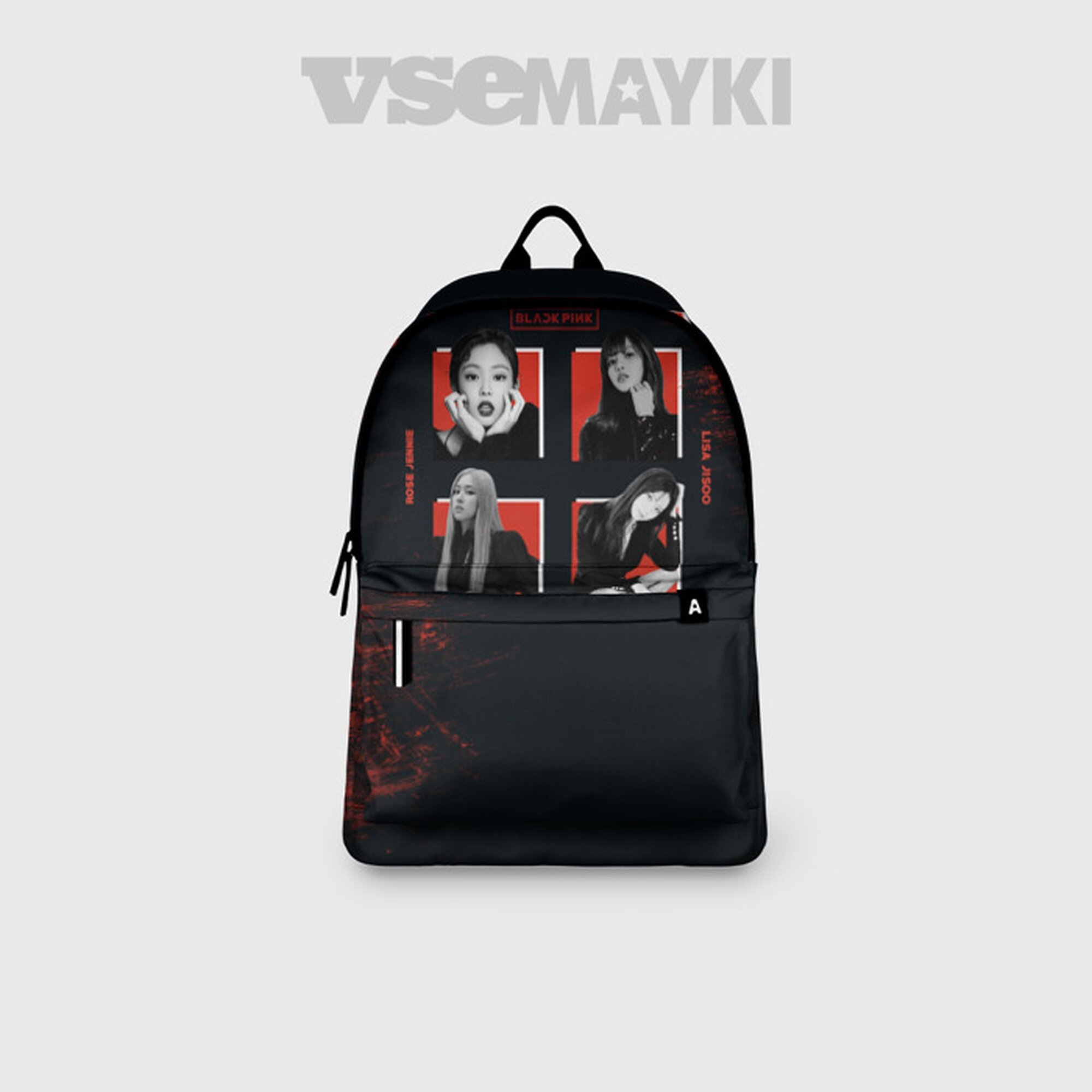 Рюкзак VseMayki с принтом Blackpink, унисекс, One size, белый