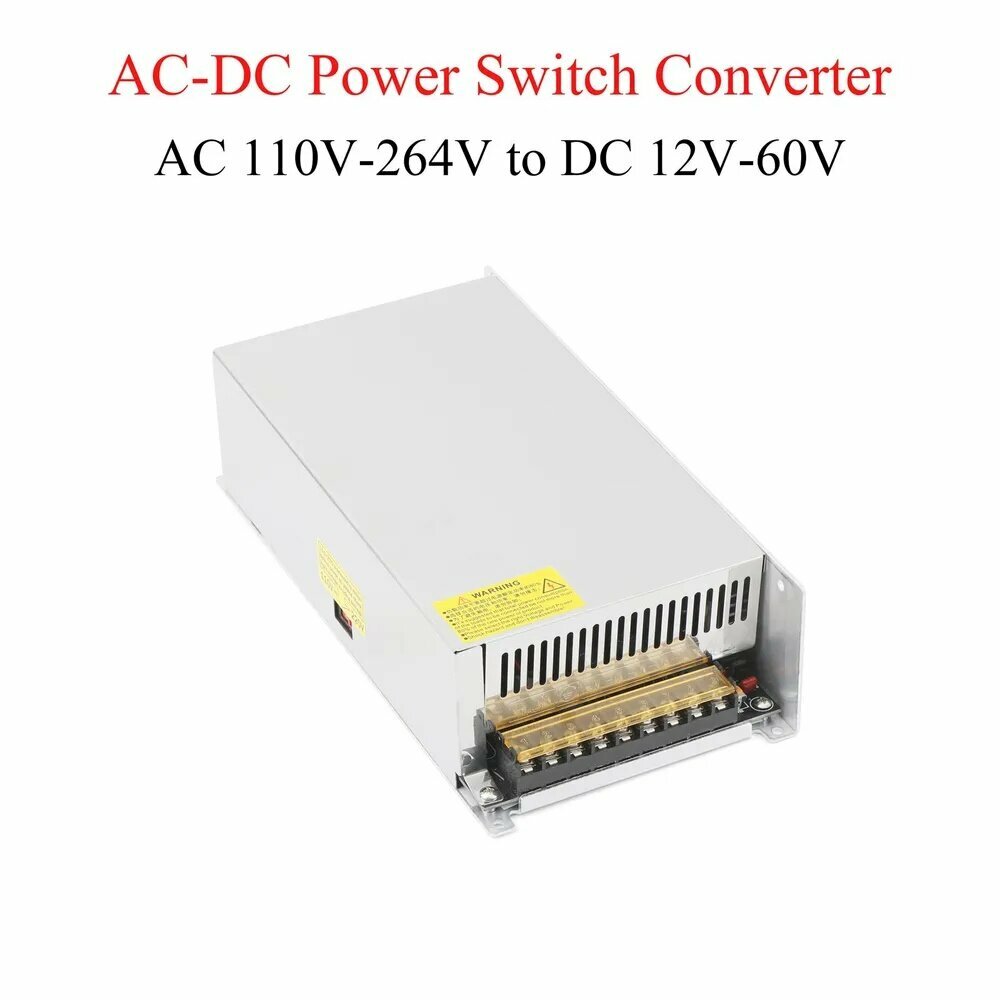 Импульсный блок питания DC 1200-1500 Вт 12 В 15 В 18 В 24 В 28 В 36 В 48 В, внутренние двухпанельные трансформаторы AC 110-264 В адаптер для светодиодной ленты