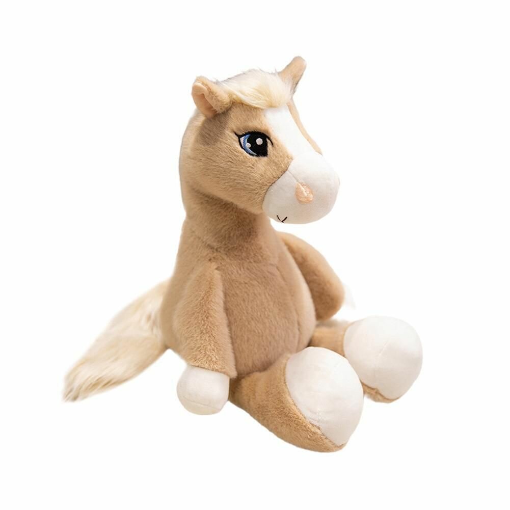 Большая мягкая игрушка пони, реалистичная сидячая лошадка с большими глазами, талисман года Лошади, подарок для детей