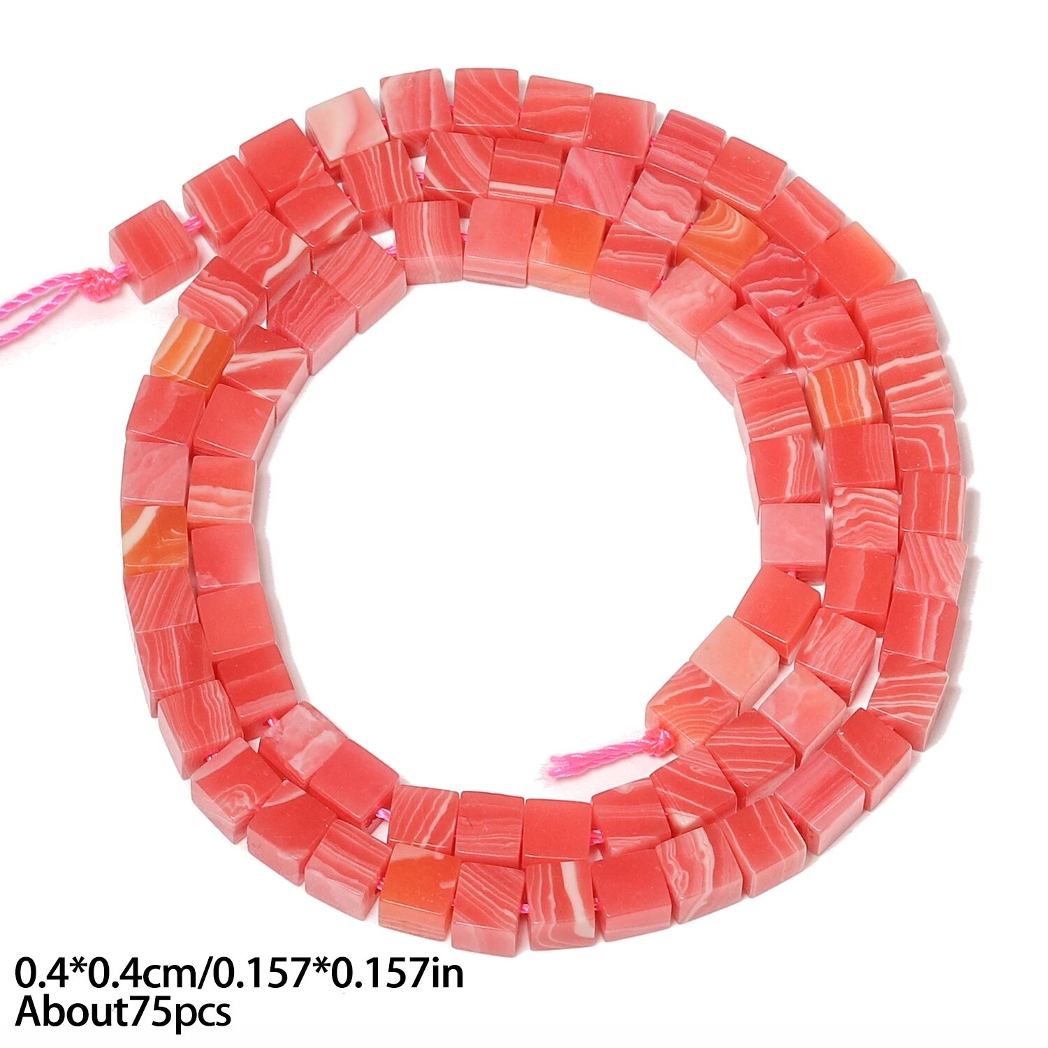 Бусины xilitata кунзит лазурит топаз 4x4 мм 165 шт Розовый, Rhodochrosite