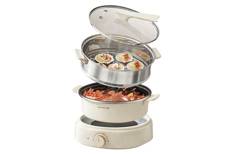 Фондюшница Joyoung электрическая, beige, 800 Вт, для 6 человек, с терморегулятором