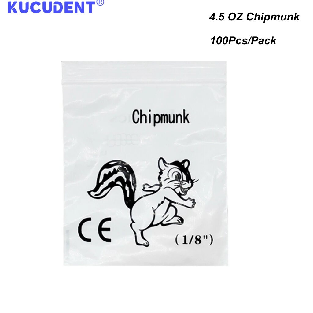 KUCUDENT Ортодонтические резинки, 4.5OZ Chipmunk, 100 шт.