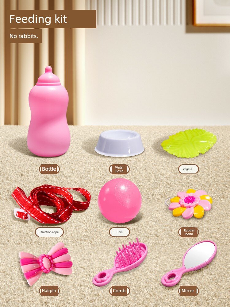 Детская электрическая плюшевая игрушка-кролик, белый кролик-плюшевая кукла для девочек, подарок на день рождения для