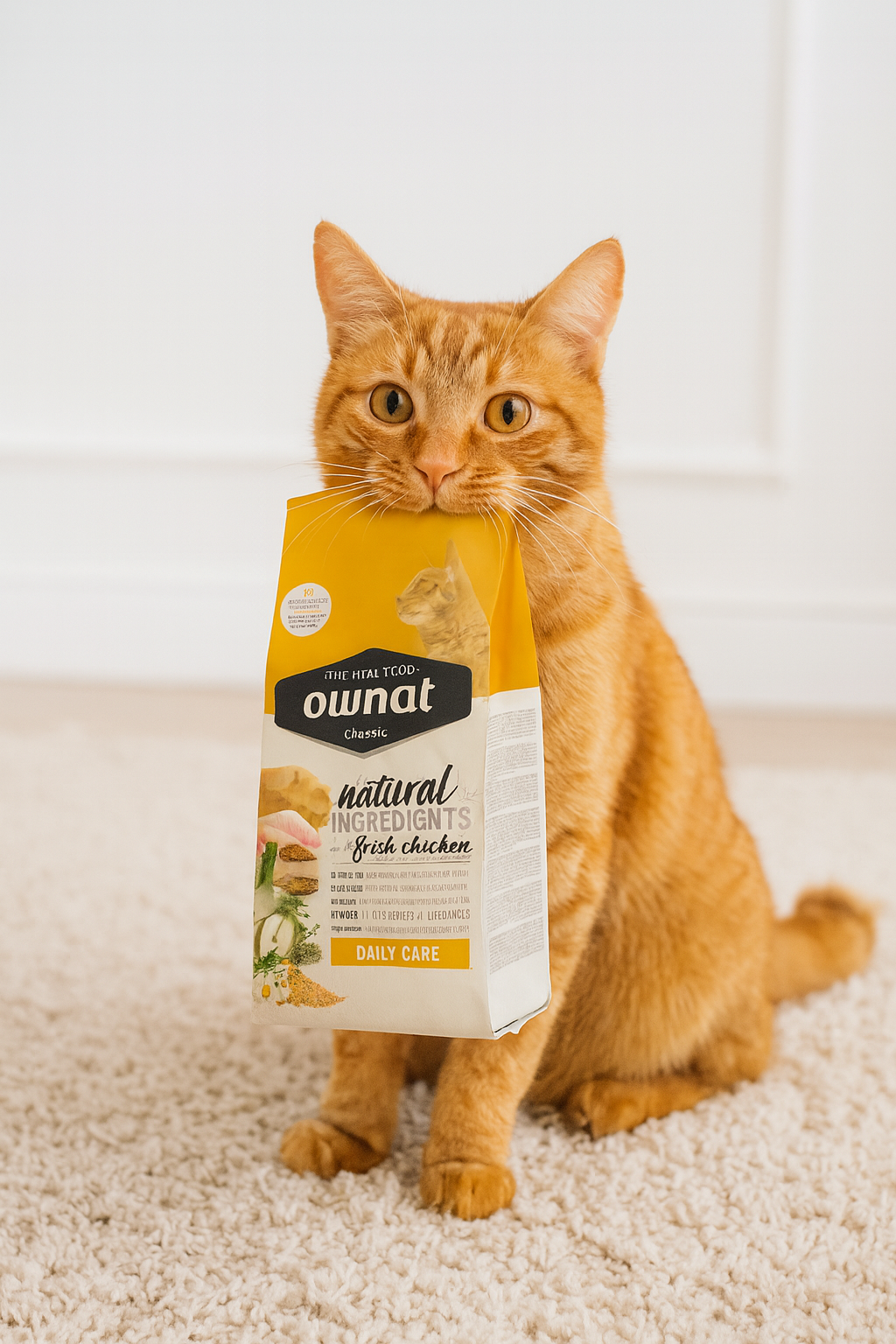 Корм Ownat Classic, для взрослых кошек, сухой, с курицей, 1.5 кг