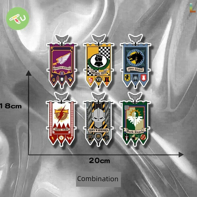 Светоотражающие наклейки Warhammer 40k для мобильных телефонов, планшетов, багажа, декора, наклейки для ежедневников,