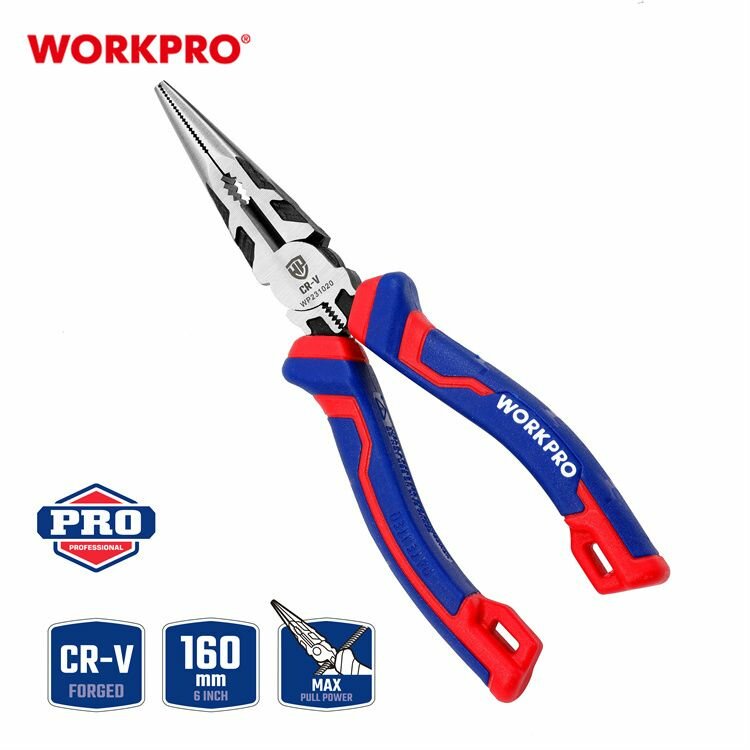 Длинногубцы 160мм CR-V WORKPRO