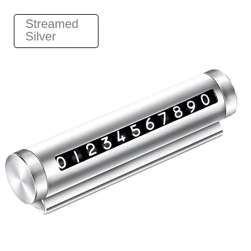 Вращающаяся парковочная табличка с номером телефона, Silver-1pc