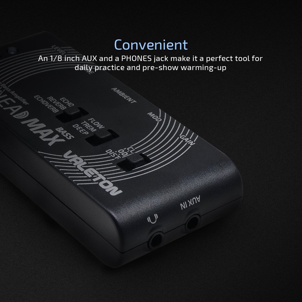 Valeton RH-101 Rushead Max Bass USB зарядный портативный карманный бас для наушников Усилетель для ношения в спальне